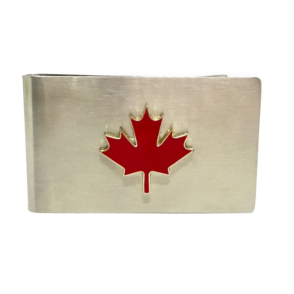 Canadian Maple Leaf Money Clip - Cigar Cutters by Jim